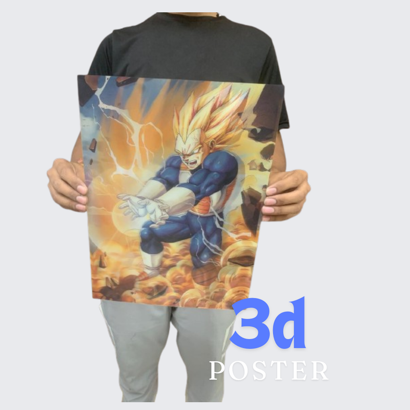 2pcs-DBZ Fire aattack 3d poster net price 105 – Big Daddy Store