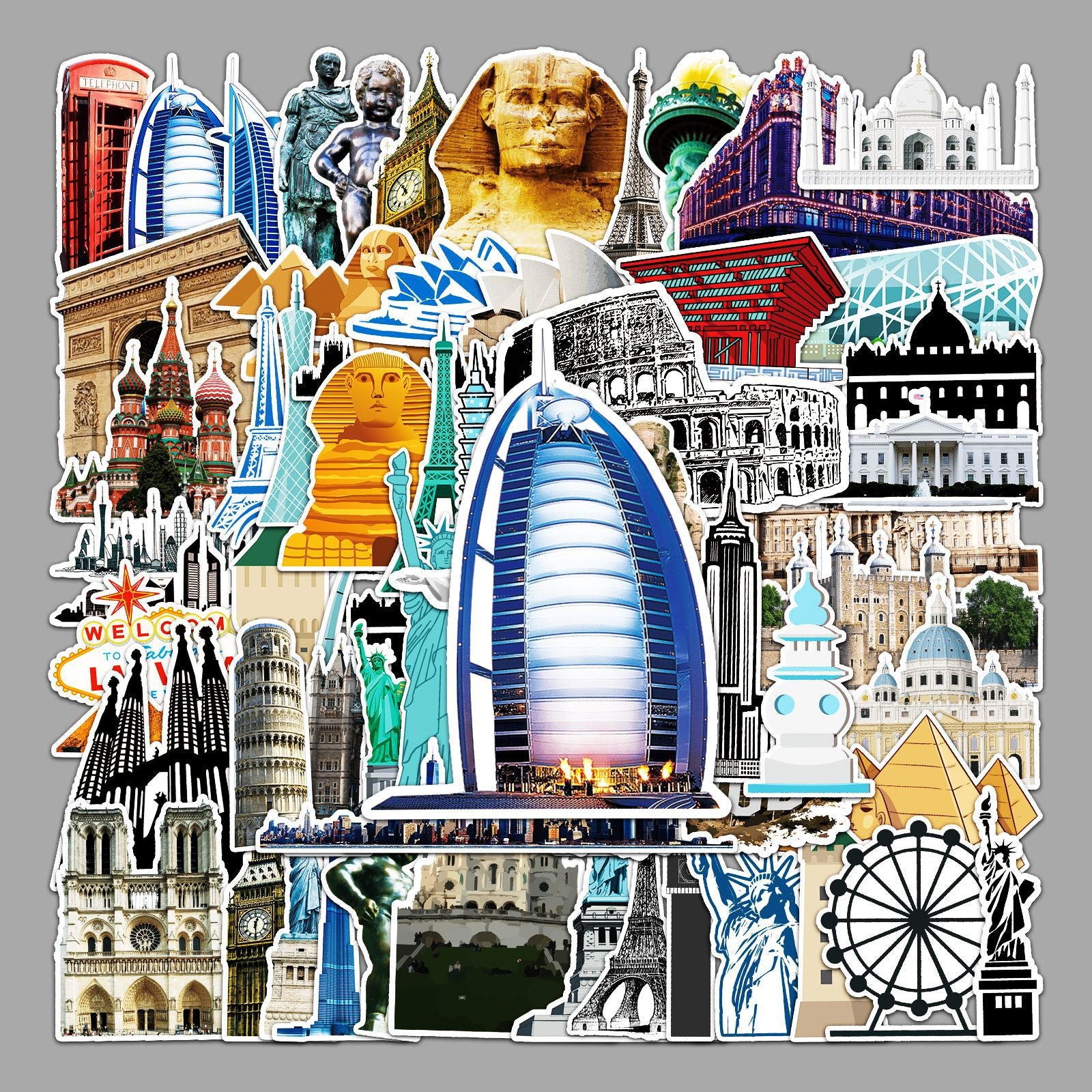 Buildings - 2 X 50 pc Sticker packets Net price 70 – Big Daddy Store