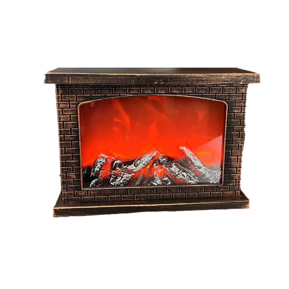 Brick LED Fireplace Flame Lamp for Home Decor - Electric Faux Fire| SI ...