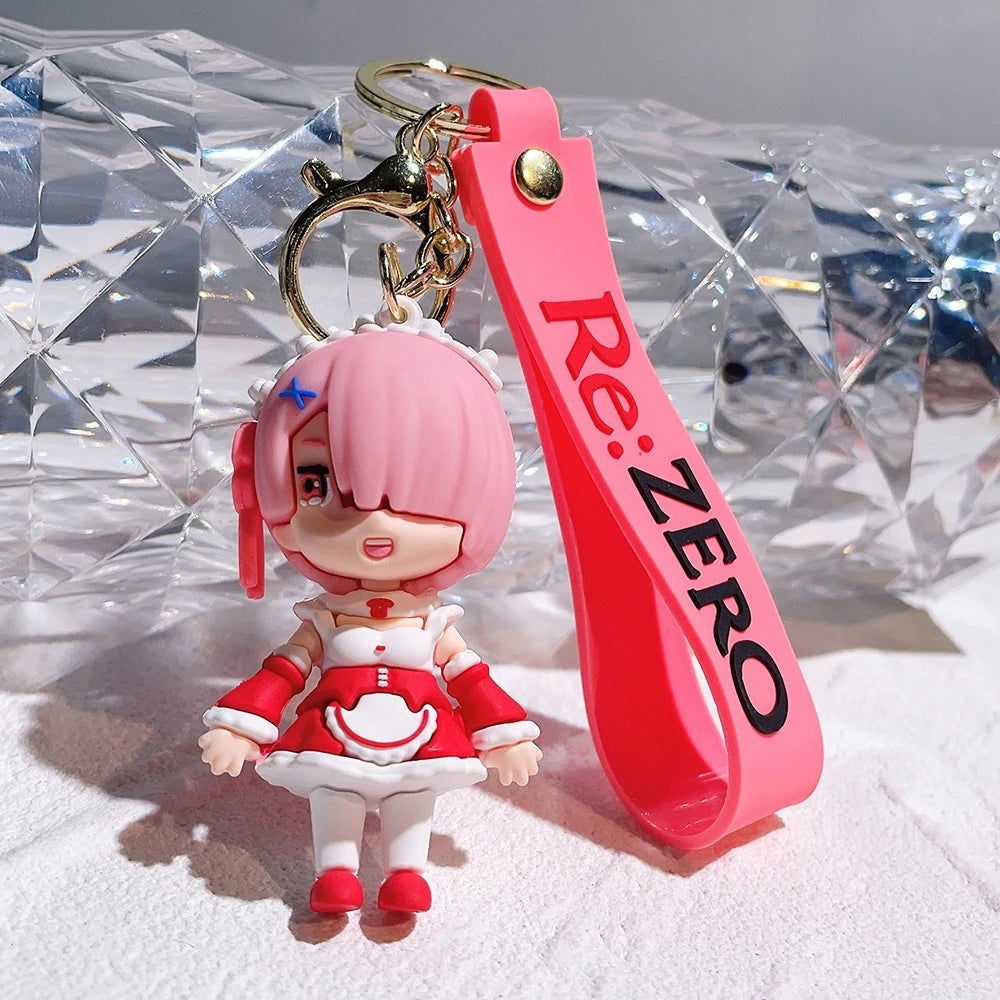 New Cute Re-ZeRO Girl Rubber Keychain Pack of 3 (eff price 37) - Big ...
